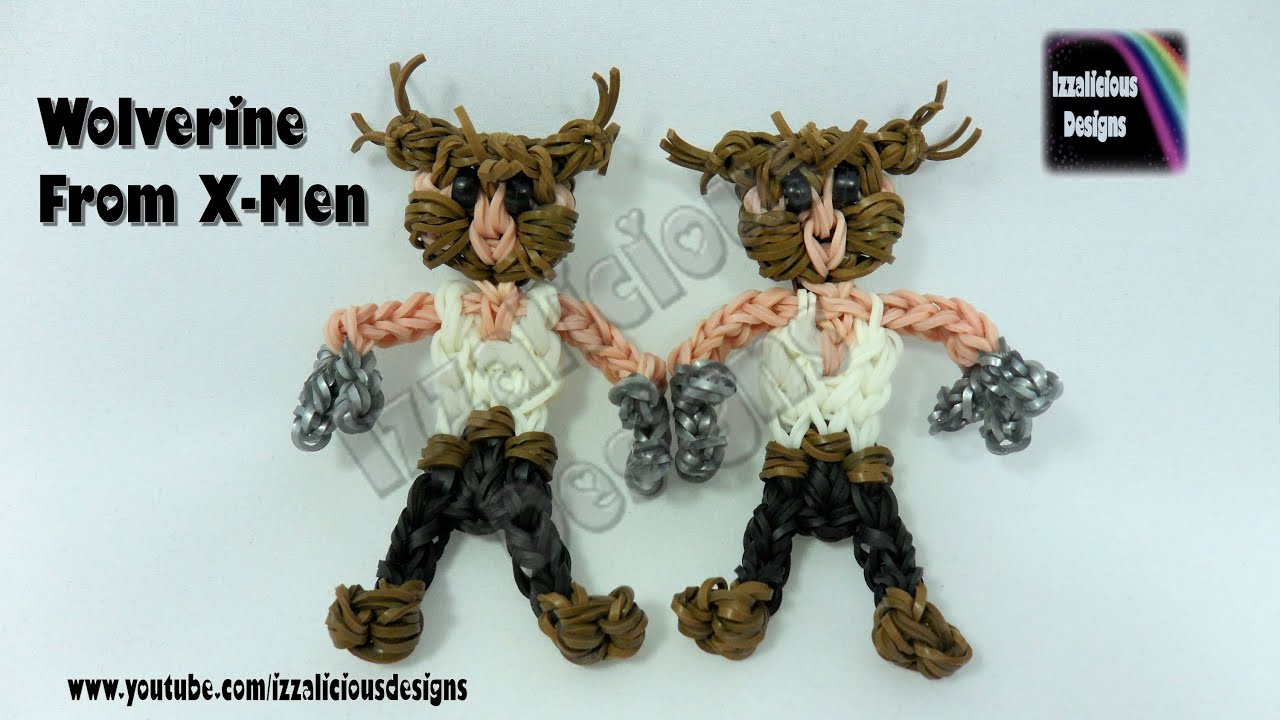 Rainbow Loom - Wolverine from X-Men Action Figure/Charm - Gomitas - YouTube