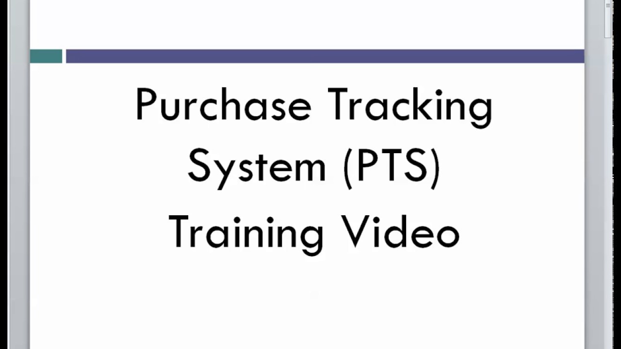 PTS Training Video - YouTube