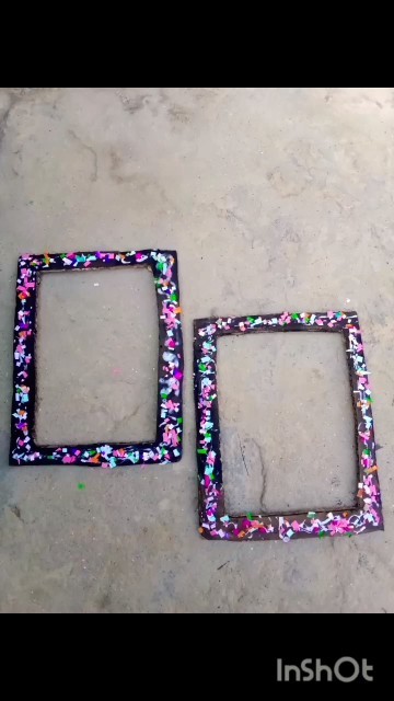 Make aa frame idea with waste paper easy idea#diy#viralvideo#homedecor# ...