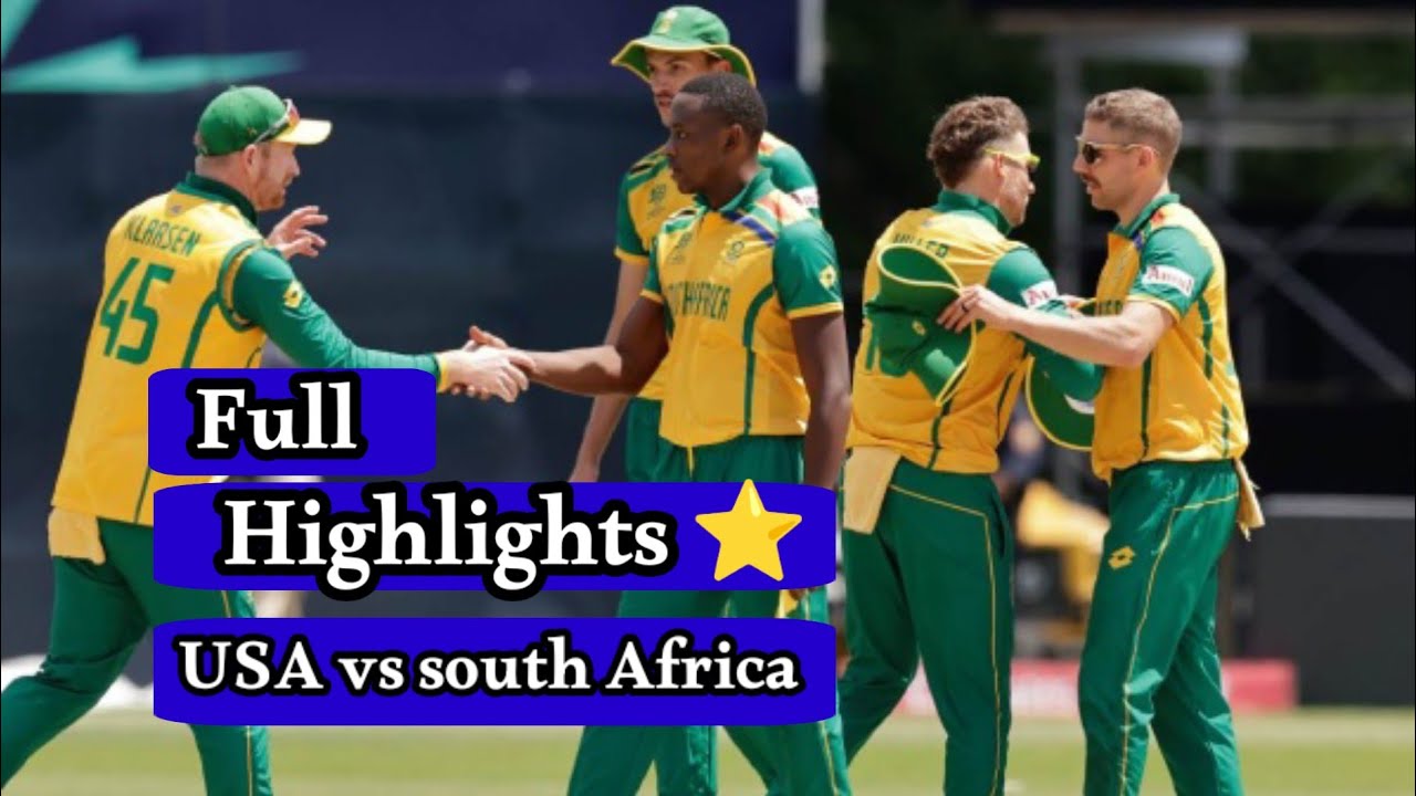 USA vs south Africa highlights | t 20 world cup 2024 highlights| south ...