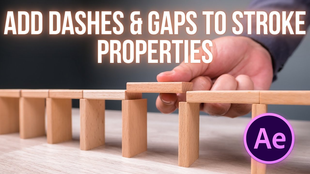 After Effects How To Add Dashes & Gaps to Stroke Properties - YouTube