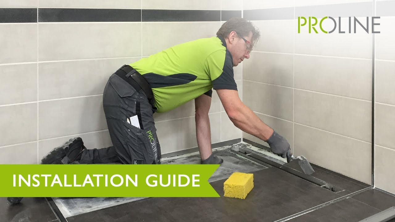 PROLINE PROCHANNEL linear drainage for perfection flush with the floor - YouTube