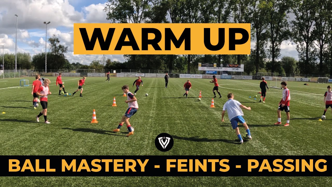 Warm Up | Ball Mastery - Feints - Passing - First Touch | Soccer Drills ...
