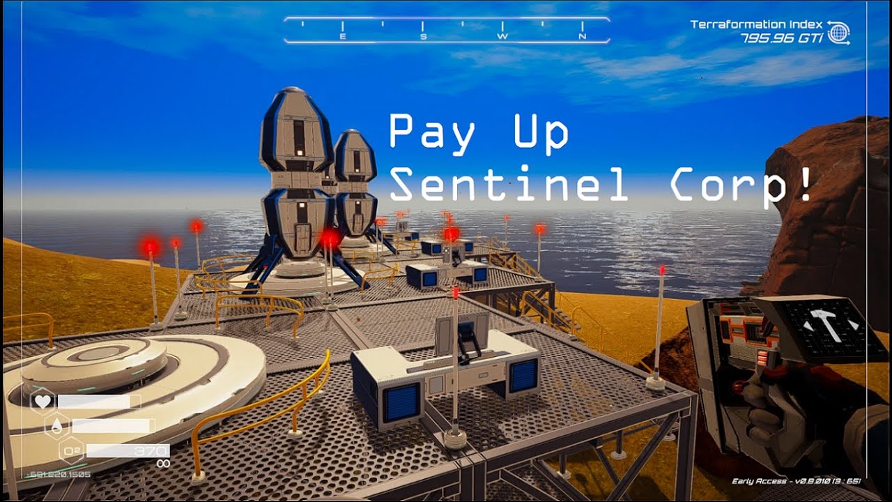 Sentinel Corp Will Pay! - Planet Crafter Hardcore Crater - YouTube