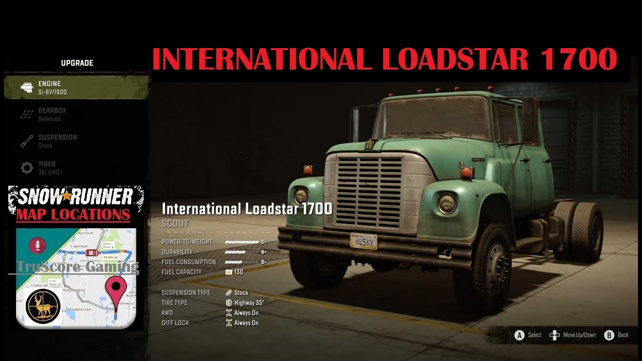International Loadstar 1700 SNOWRUNNER ALL Upgrade Locations - YouTube