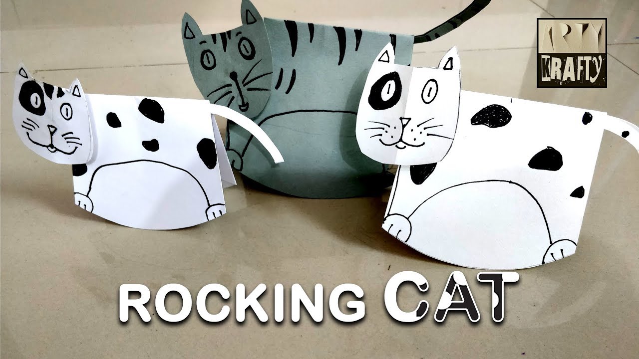 ROCKING CAT by colorful papers: A Very Simple steps to make rocking Cat ...