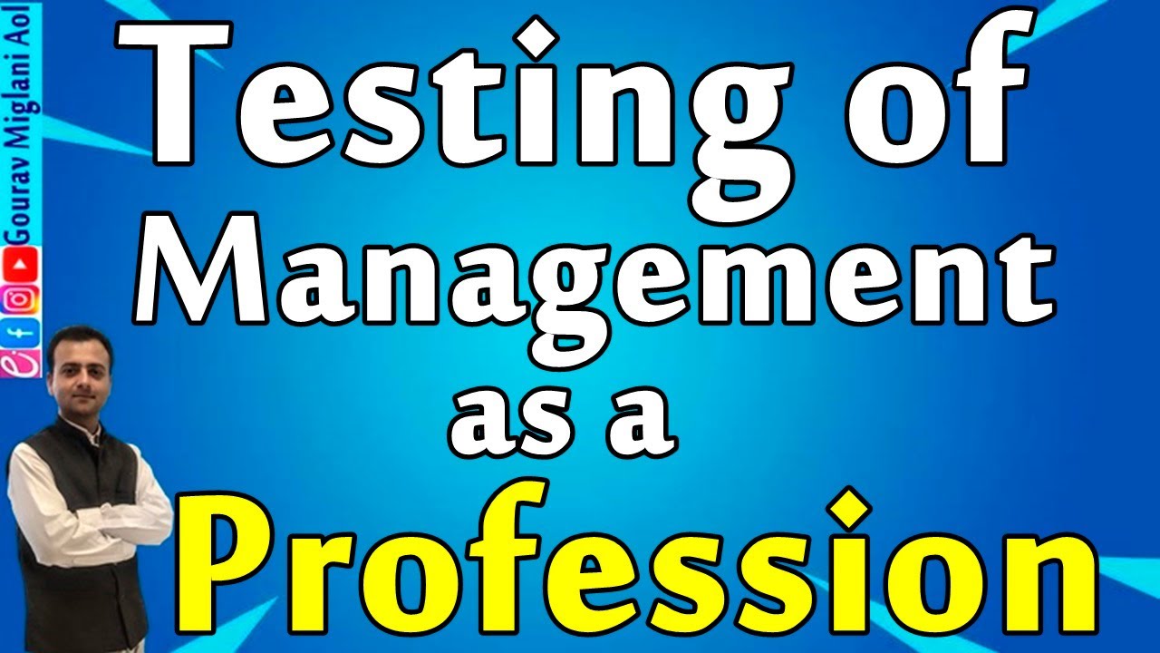 Testing of Management as a Profession Business Studies Class 12 Chapter ...