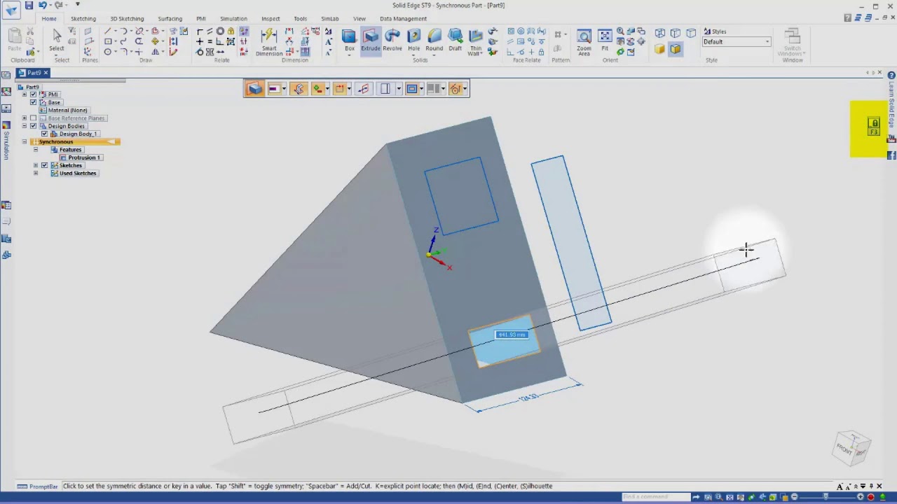 สอน Solid Edge ตอน 14 - Locking to a Face - YouTube