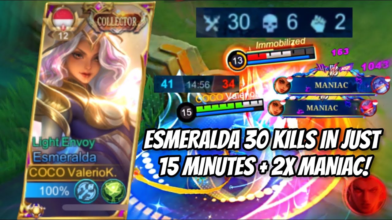 ESMERALDA 30 KILLS IN JUST 15 MINUTES + 2X MANIAC!! | Esmeralda ...