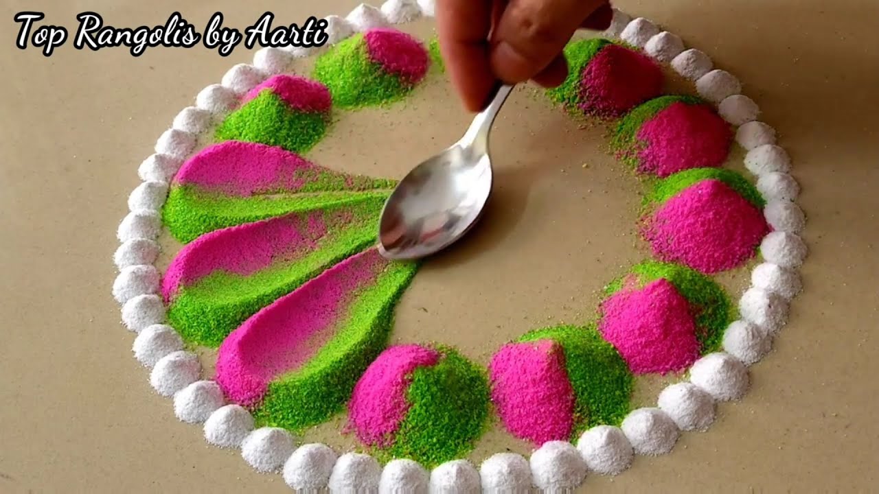 Simple Rangolis For Dussehra, Diwali Festival | Diwali Rangolis | Easy ...