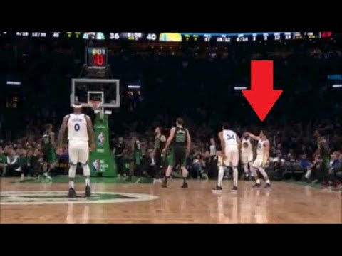 Stephen Curry starts twerk dancing before 3 pointer goes in during Celtics vs Warriors 1/26/19