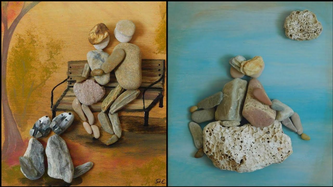 diy best pebbles art for family||rocks art||stone art||diy 20+ best ...