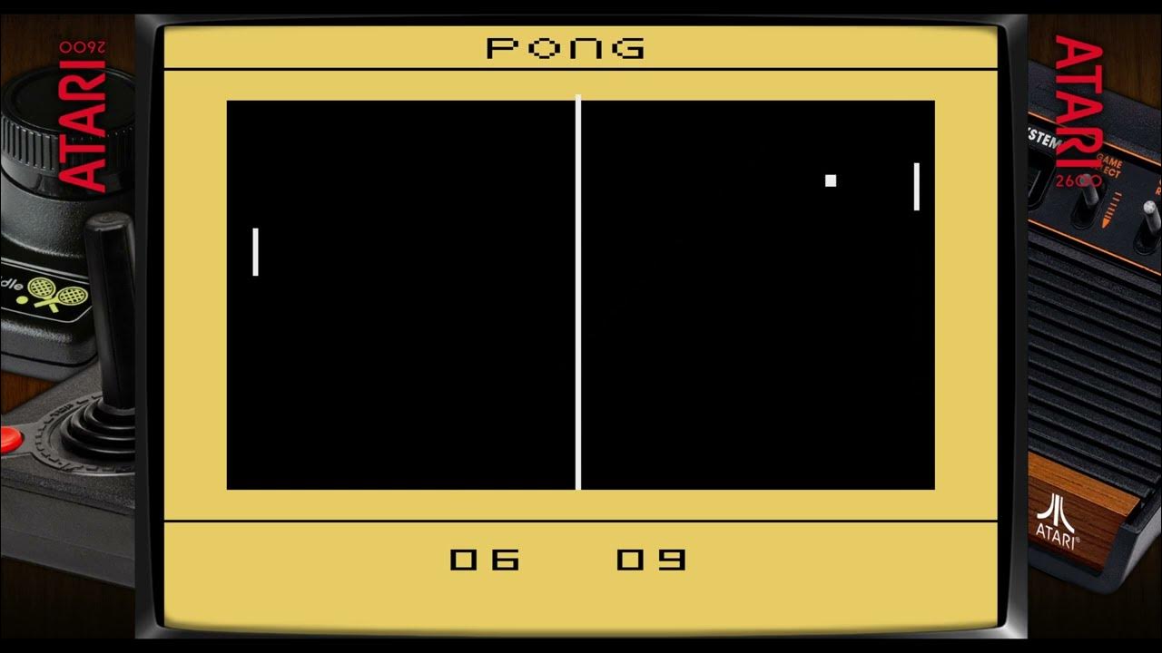 Pong (1972) Atari 2600 gameplay 4K - YouTube