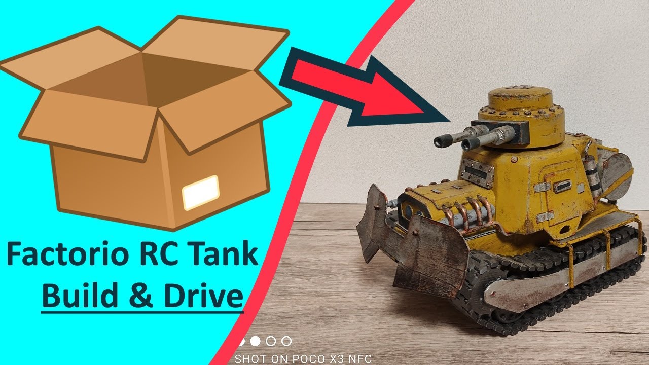 I built a remote controlled Factorio tank out of cardboard - YouTube