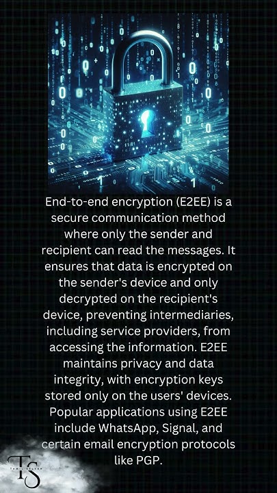 Understanding End-to-End Encryption #cybersecurity #e2e - YouTube