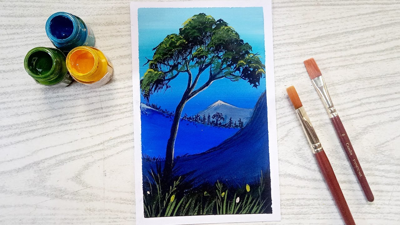 Poster colour painting for beginners - YouTube