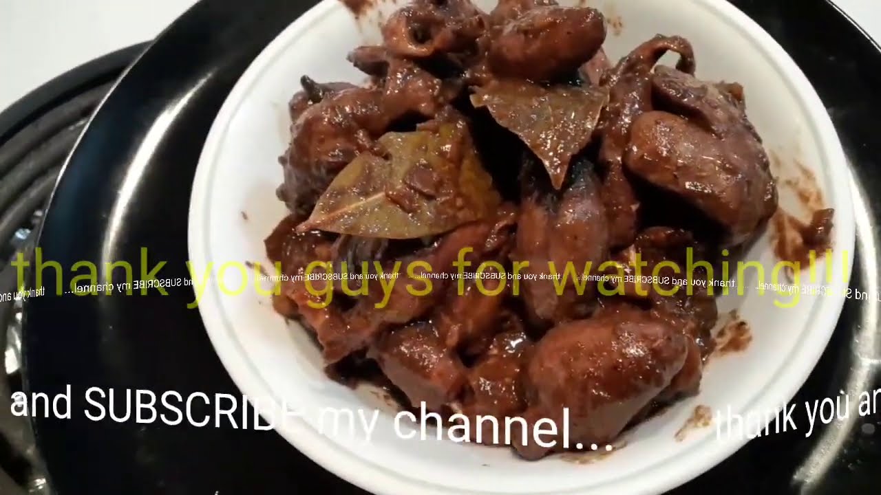 Spicy Chicken Gizzards,Livers & Hearts/Tasty Filipino Adobo - YouTube
