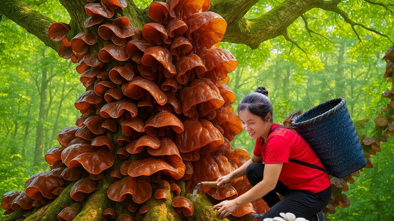 Harvest A Lot Of Giant Wood Ear Mushrooms On High Mountain Goes to ...