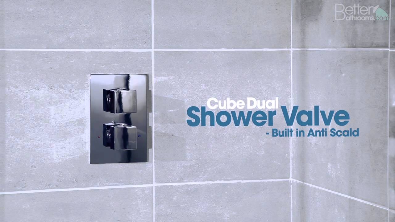 Cube Dual Shower Valve with Quadrato Head & Arm - YouTube
