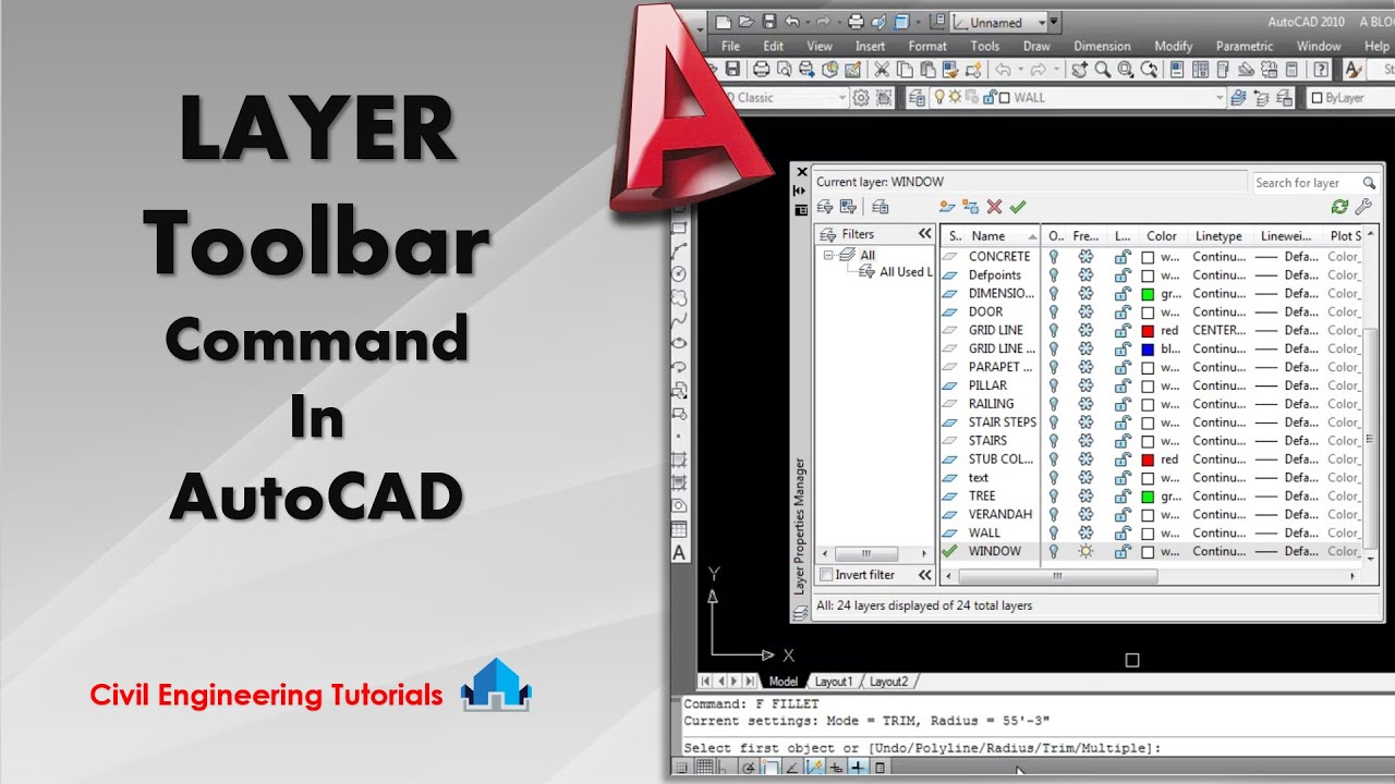 Autocad 49 Layer Toolbar Command In Autocad Autocad 2017 Autocad