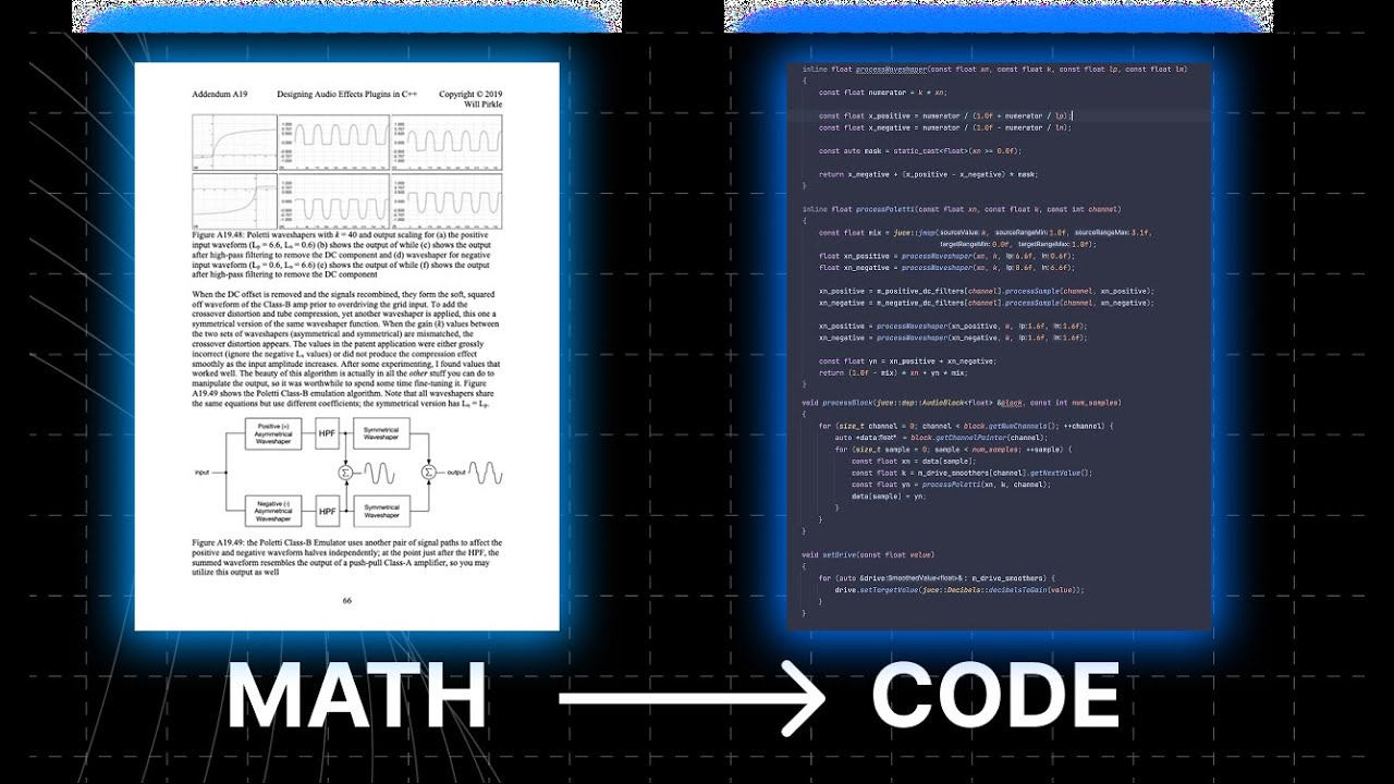 C++ Audio Dev - Math and Block Diagrams to C++ Code - YouTube