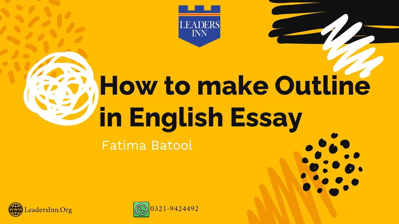 How to make outline in English Essay? | Fatima Batool - YouTube