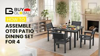 How to Install OT01 Patio Dining Set for 4