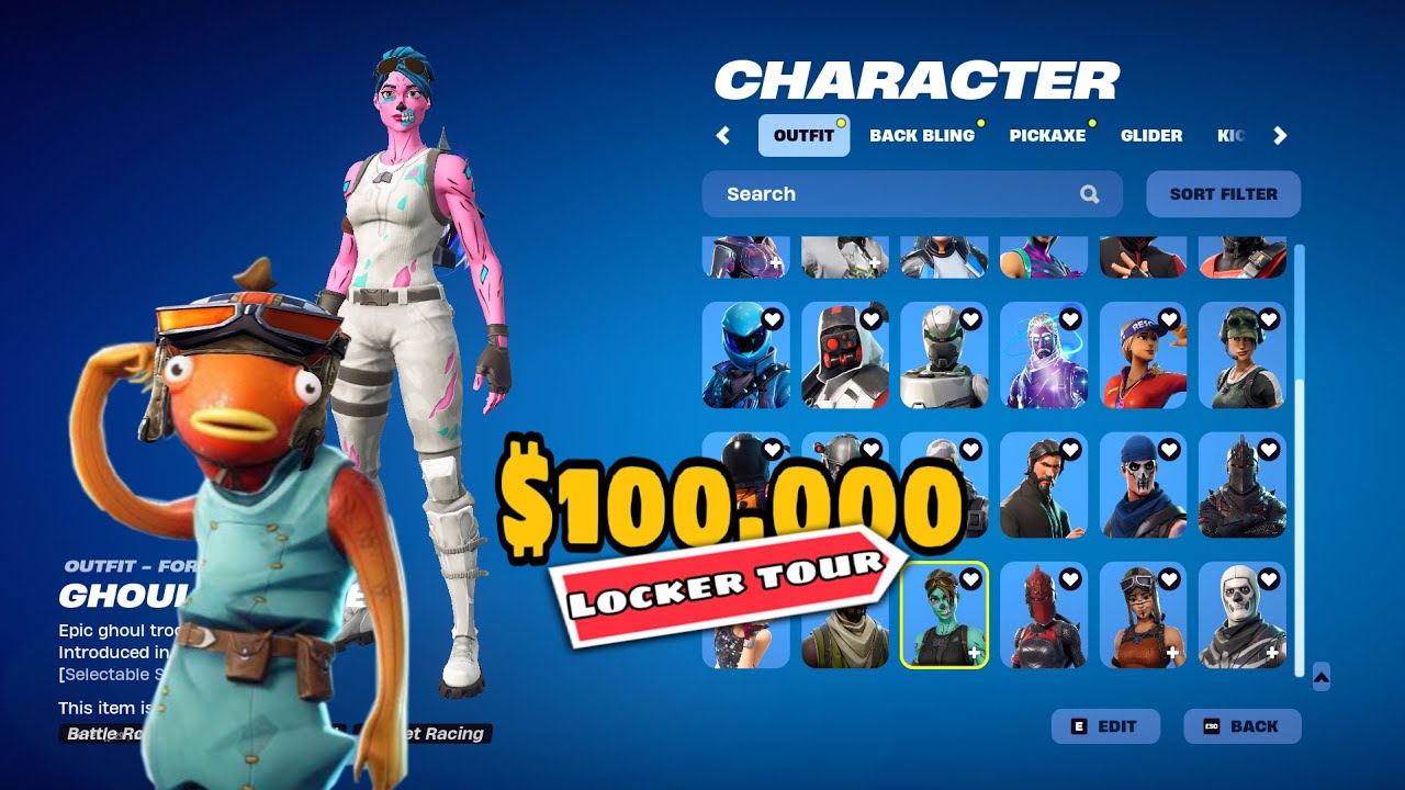 THE MOST STACKED FORTNITE ACCOUNT EVER *$100,000 LOCKER* - YouTube