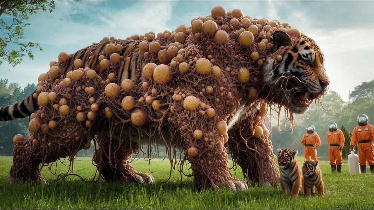 Giant Tiger Mother Covered in Parasitic Fungi – Desperate Cubs Seek ...