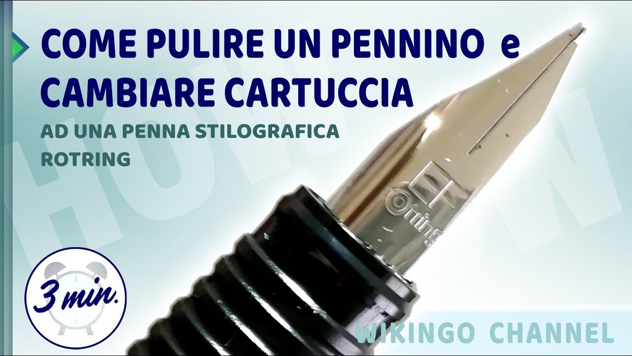 Come pulire il pennino di una penna stilografica Rotring e cambiare ...