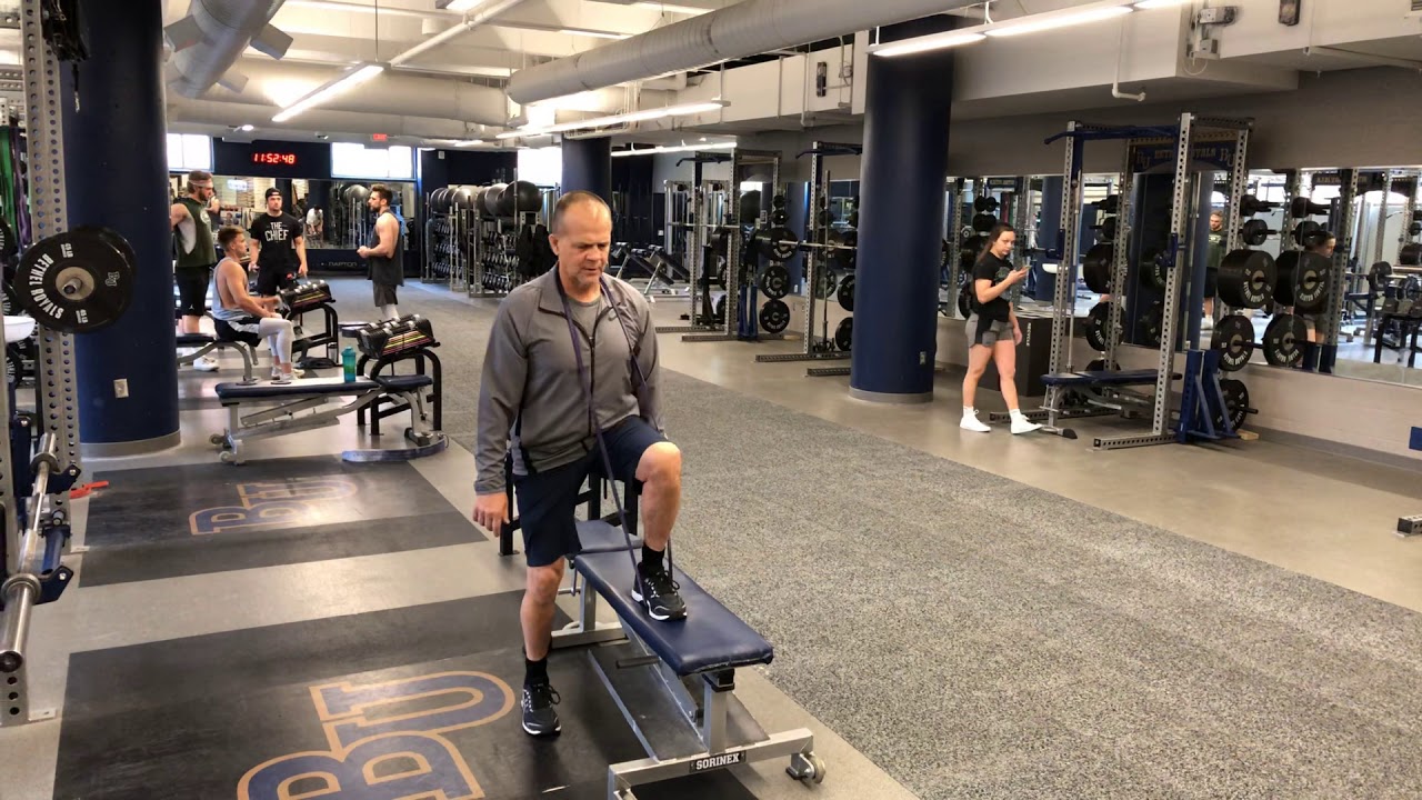 Band lateral step up - YouTube