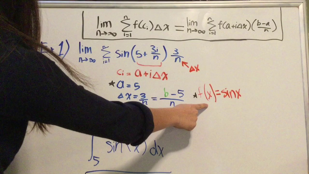 Rewriting Limit Expressions as Definite Integrals - YouTube