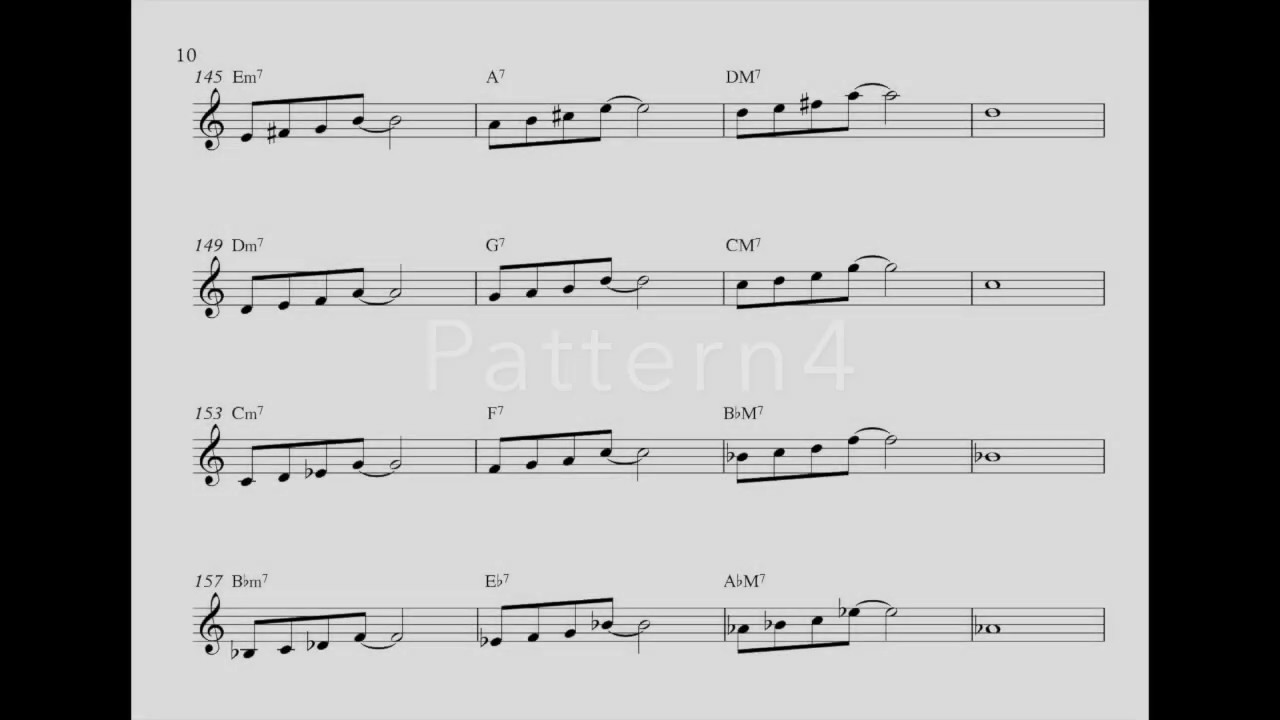 II-V-I Patterns 72(1-4)Bb Inst(goodsaxo) - YouTube