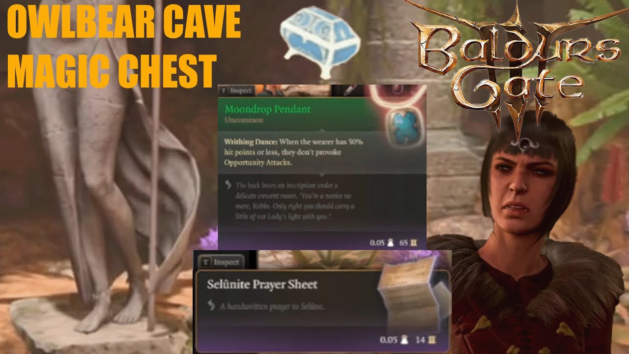 Owlbear Cave Sealed Magic Chest Baldur's Gate 3 - YouTube