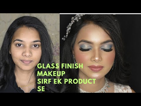 Glass Finish Bridal Makeup look || Makeup For beginners step by step ...