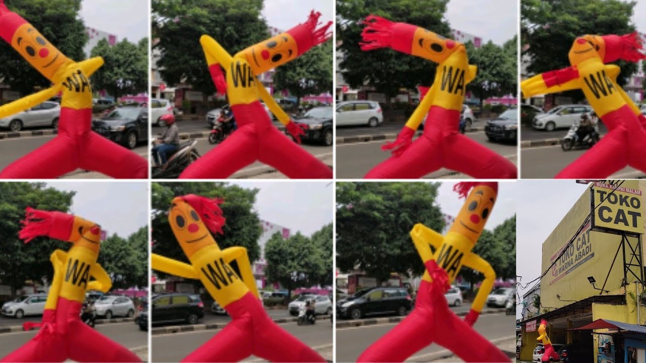 Lincahnya boneka balon maskot toko cat WARNA ABADI 041 - YouTube