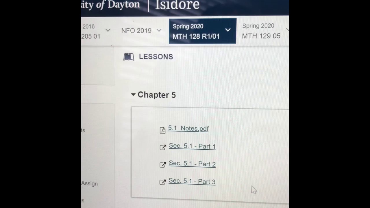 Online Learning Information MTH 128 - YouTube