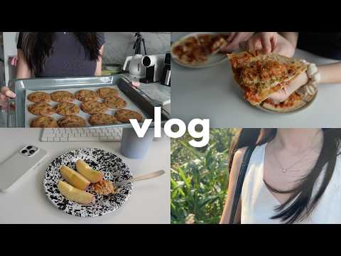 productive days | slow mornings at home, baking cookies & back to office | daily vlog ☁️