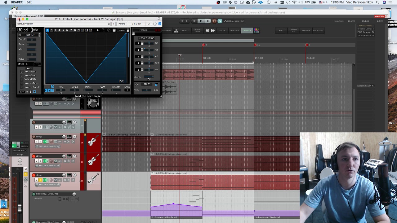 Работа с автоматизацией в Reaper! Новая функция- automation items! LFO ...