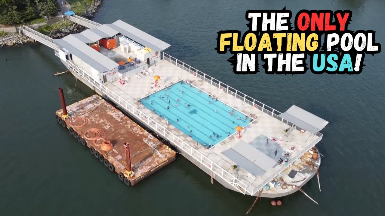 The ONLY Floating POOL in the USA! Barretto Park #Bronx #BronxNY - YouTube