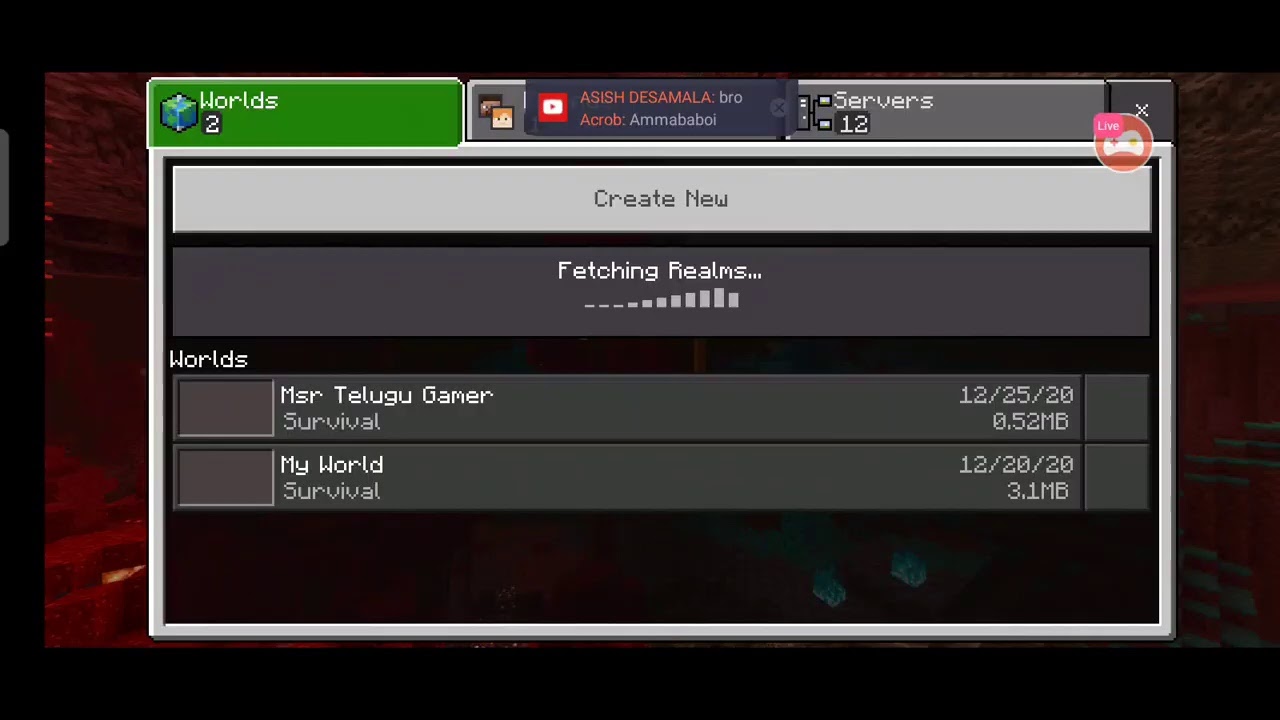MINECRAFT LIVE ||POCKET EDITION || MSR TELUGU GAMER|| - YouTube