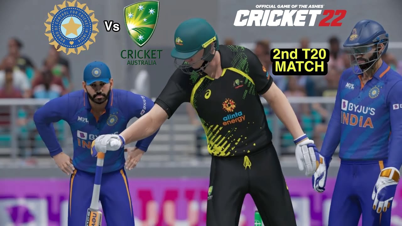 INDIA vs AUSTRALIA 2nd T20 Match 2022 Highlights - Cricket 22 Gameplay ...