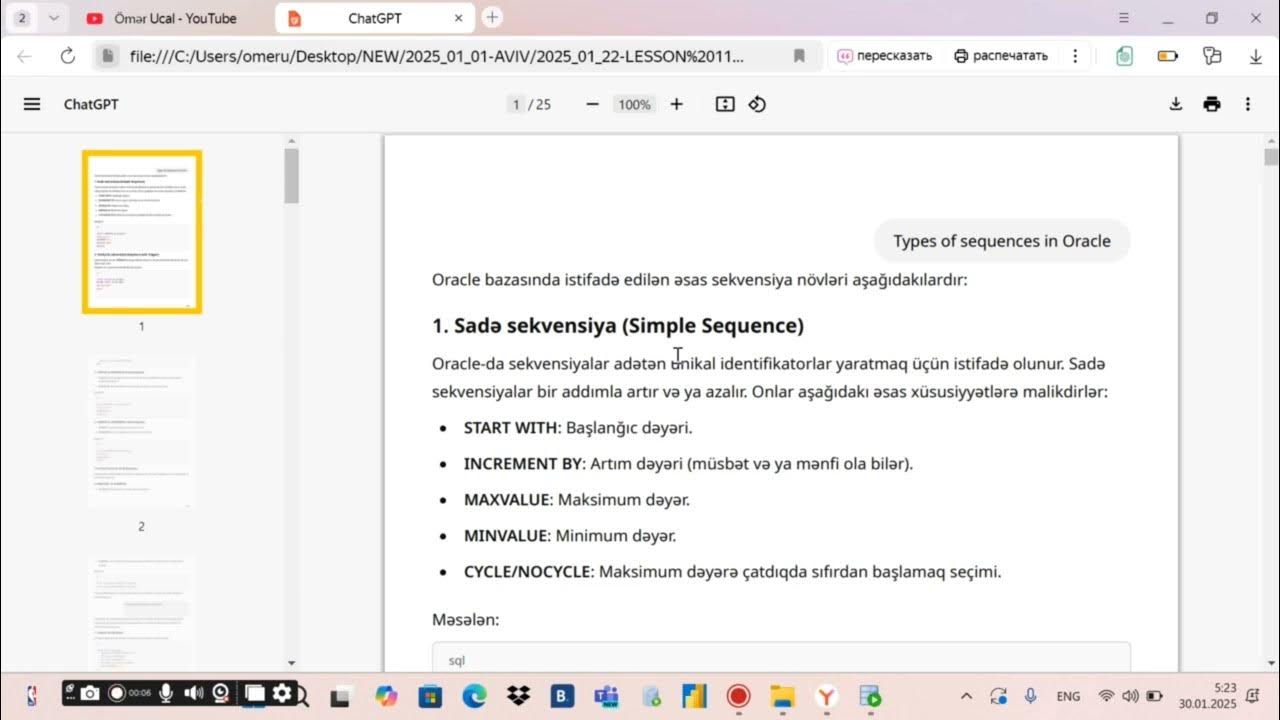 DƏrs 8 Oracle Sql Youtube