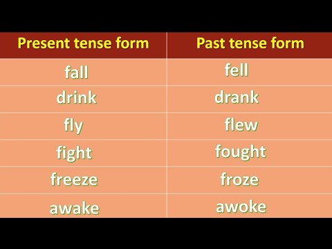 Verbs | regular and irregular verbs part 4 | present and past tense ...