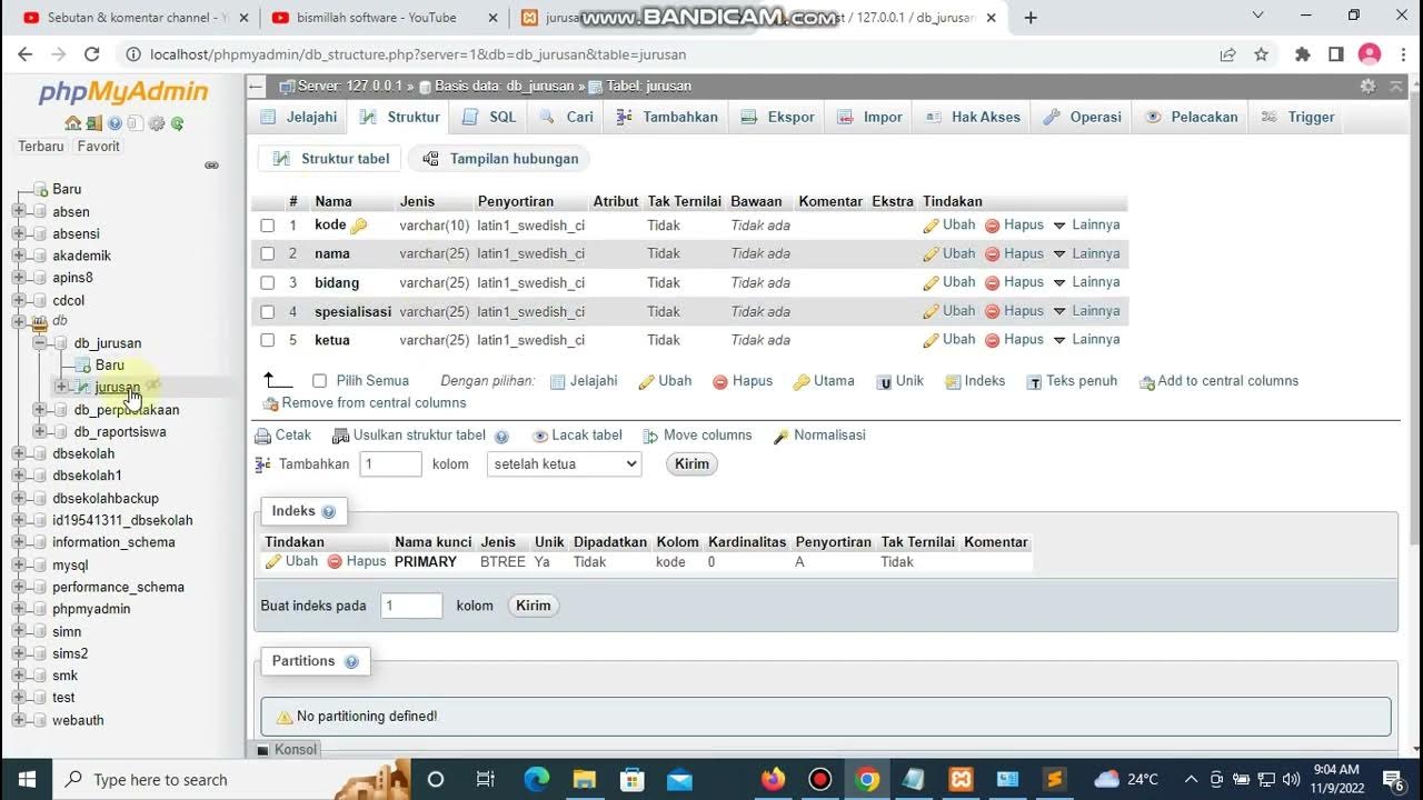 koding tambah, simpan, tampil, edit dan hapus dalam php - YouTube