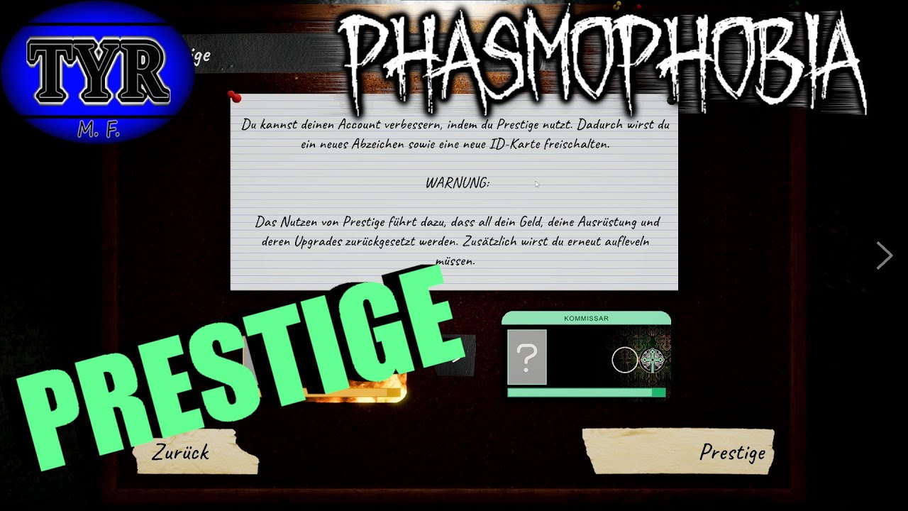 So kann man im Prestige aufsteigen | Phasmophobia | Tipps und Tricks | deutsch | Tyr - YouTube