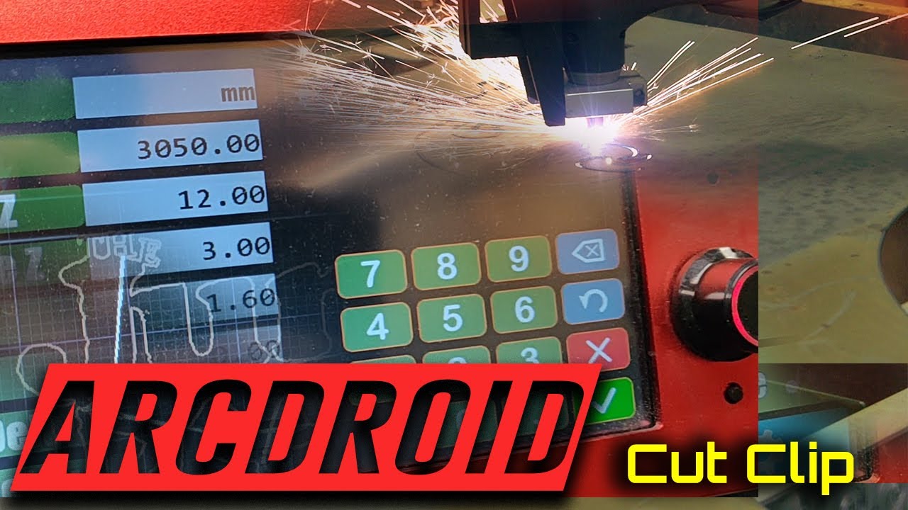 ArcDroid: Cut Clip. High speed cut on cold rolled steel. - YouTube