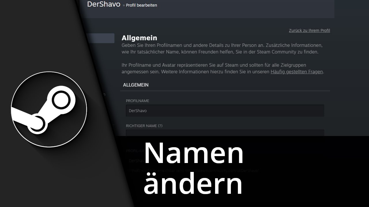 Steam Name ändern | Steam Account Name ändern Tutorial - YouTube