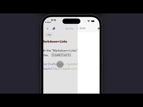 TIP: Markdown+Links example Syntax for Drafts - YouTube