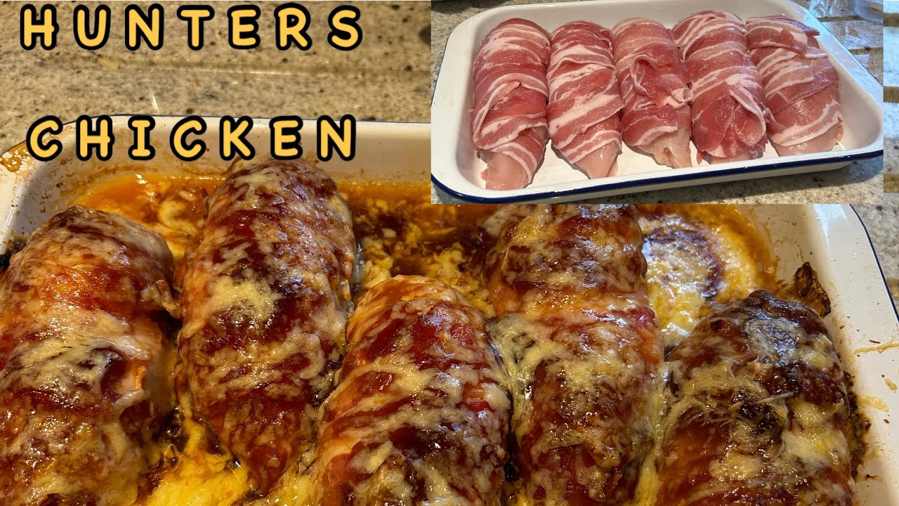 HUNTERS CHICKEN , chicken breast wrap with bacon , cheese and bbq sauce ...